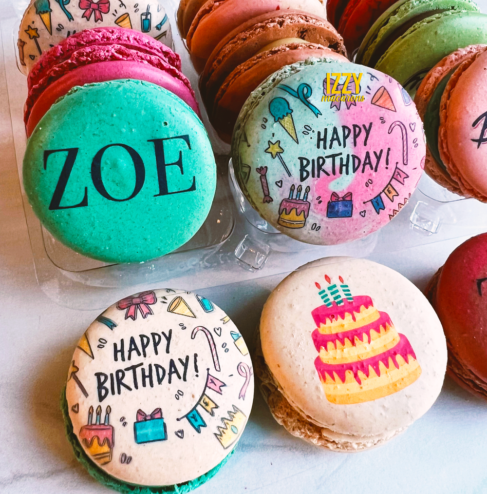 Happy Birthday French Macarons Happy Birthday French Macarons Happy Bi ...