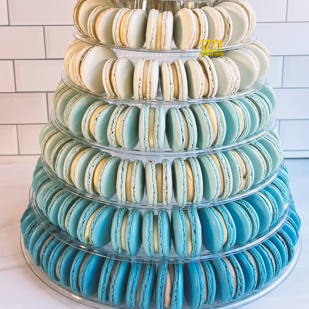 Blue Ombre Macarons - Baby Shower – Izzy Macarons