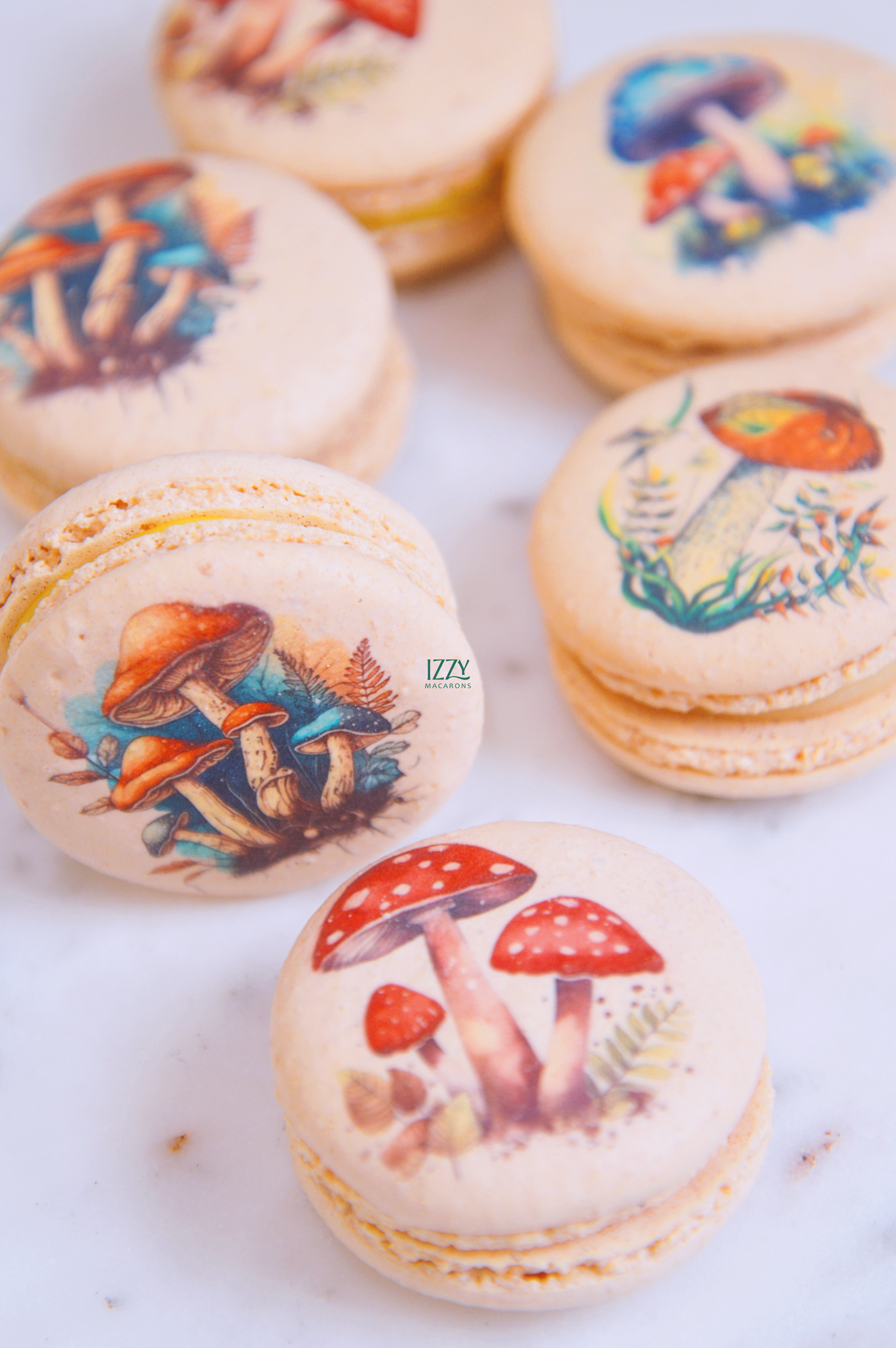 Mushroom Prints Macarons – Izzy Macarons