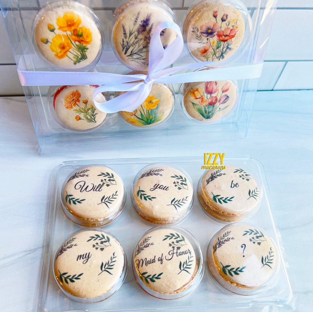 Customized Macarons - Flat Package - Add Prints – Izzy Macarons